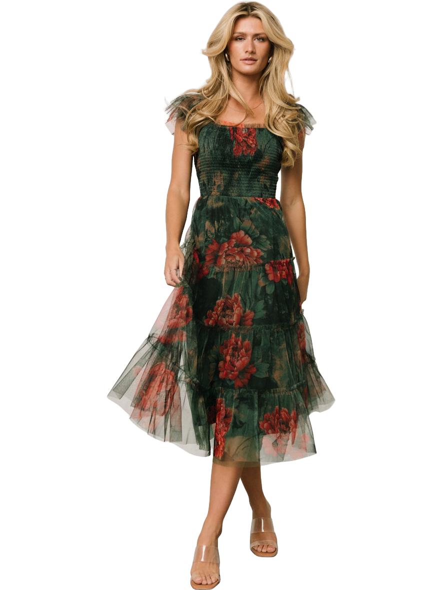 XH TEXTILES XH Textiles Clementine Tulle Midi Dress